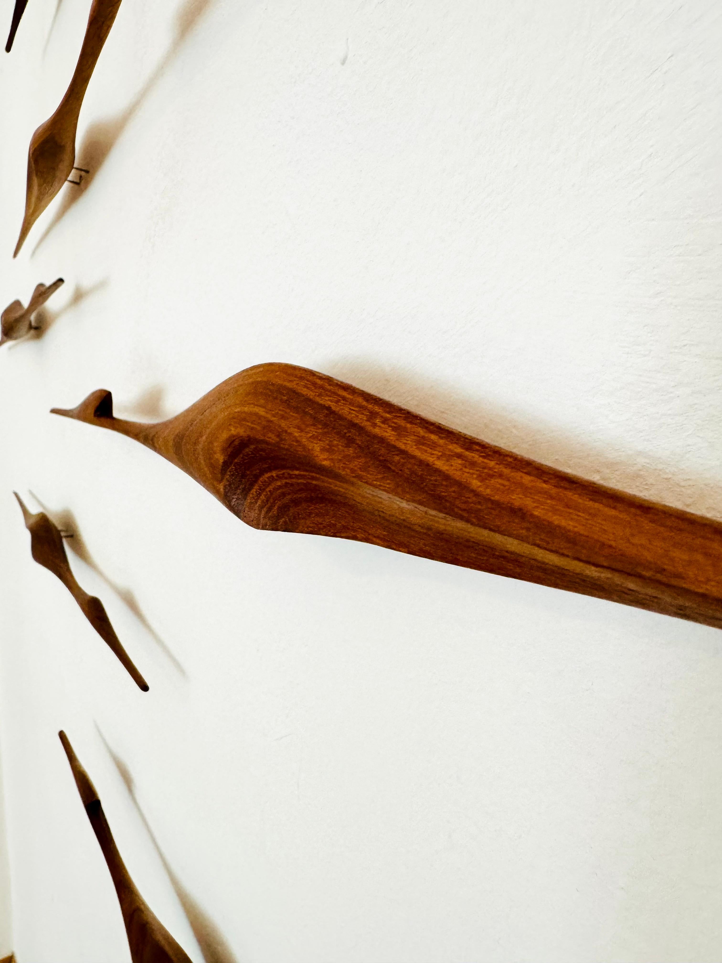 Set of 6 Large Danish Mid-Century Modern Teak Cranes For Sale at 1stDibs