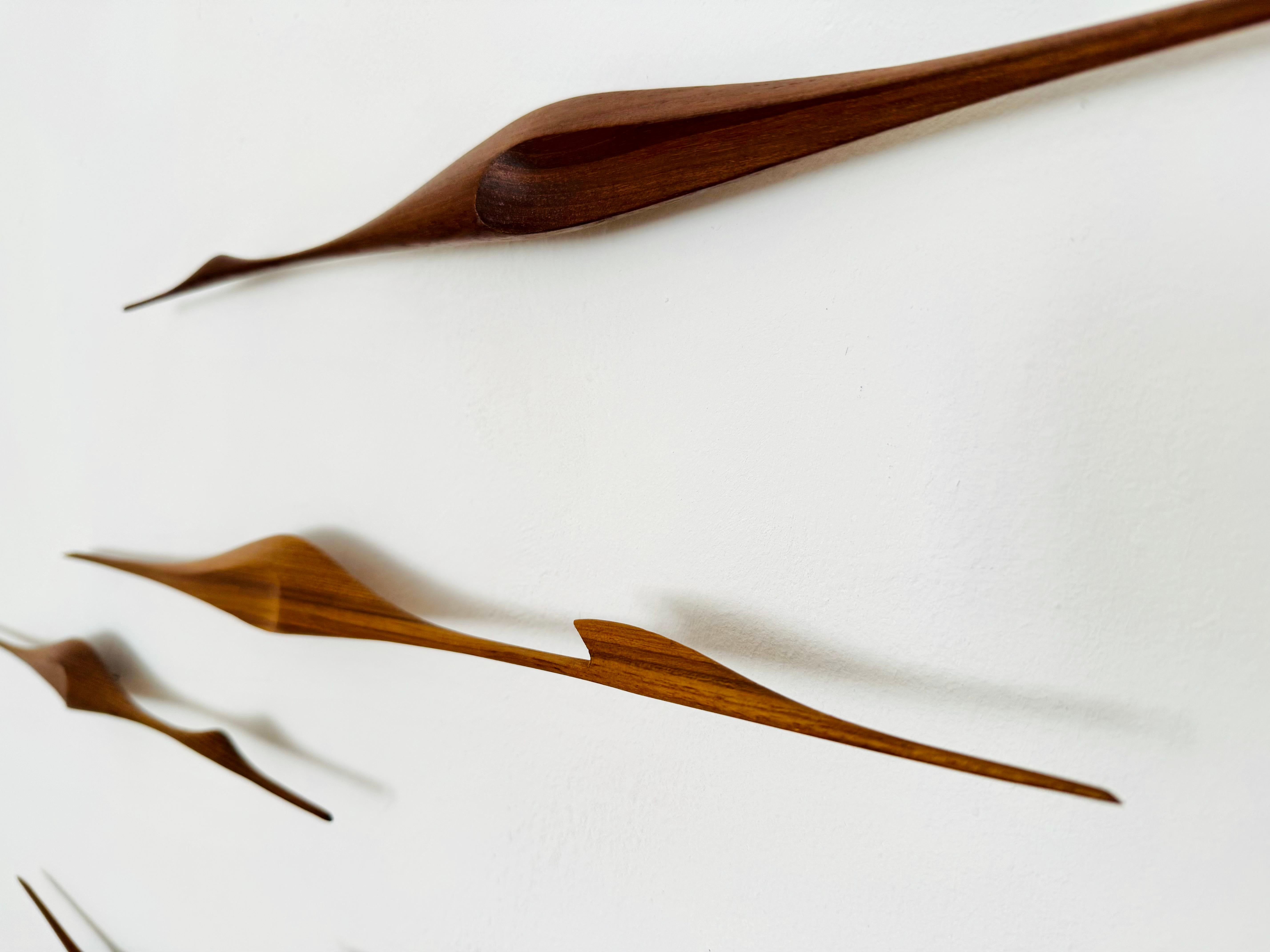 Set of 6 Large Danish Mid-Century Modern Teak Cranes For Sale at 1stDibs