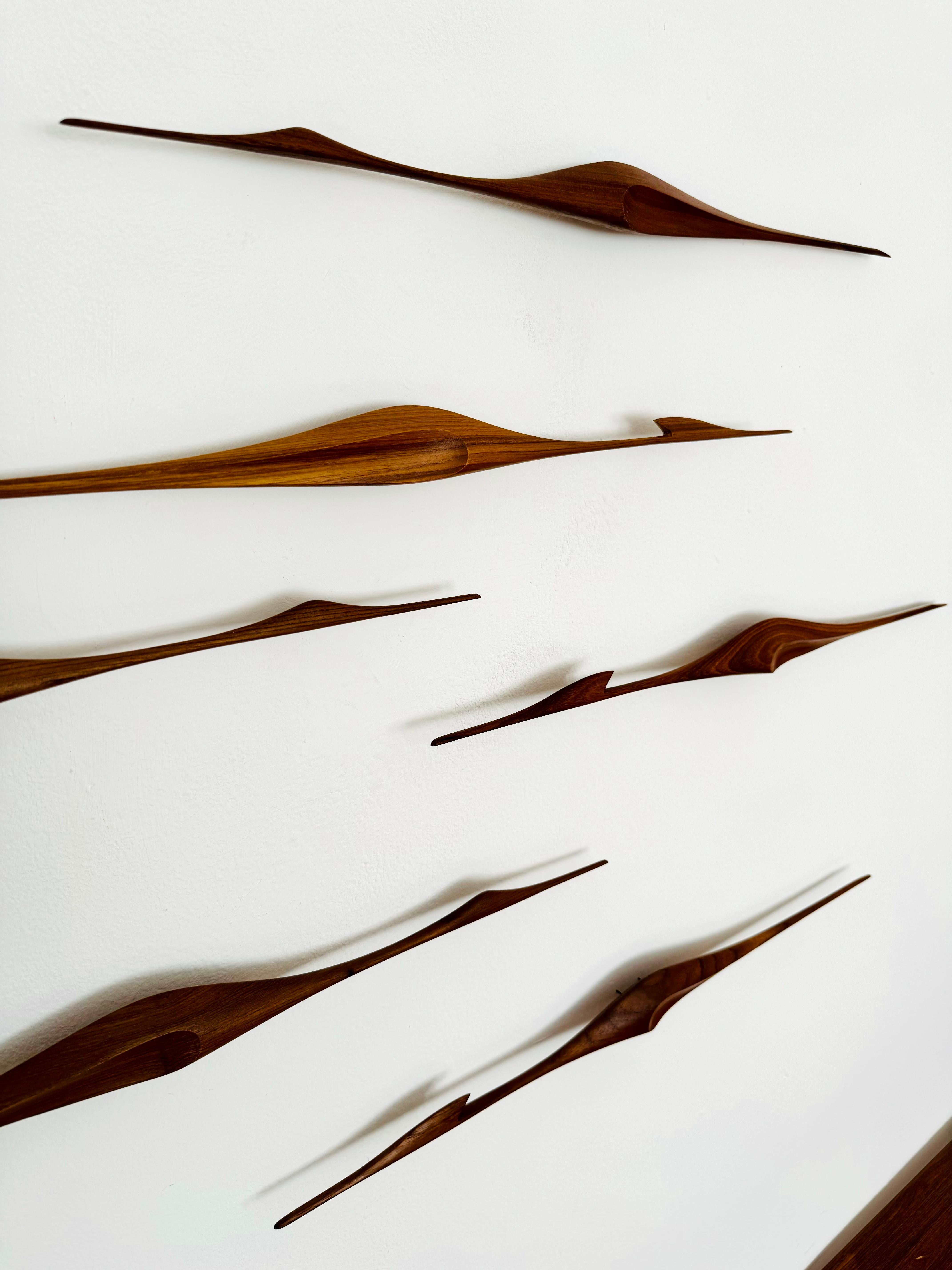 Set of 6 Large Danish Mid-Century Modern Teak Cranes For Sale at 1stDibs
