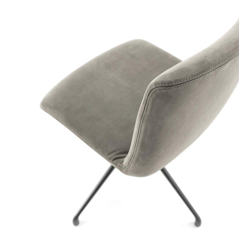 Set of 6 Grey Nabuk Dining Chairs by Claudio Bellini For Sale at ...