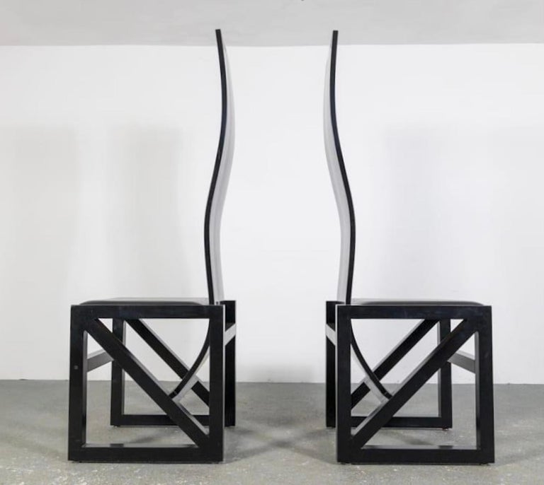 Set of 6 Mid-Century Large Dining Chairs Model "Edo" by Kisho Kurokawa ...