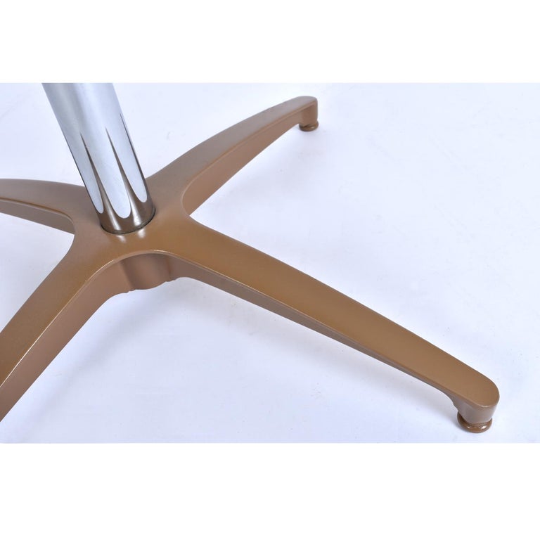 Set of 6 Mid-Century Modern Beige and Chrome Swivel Task Chairs at 1stDibs