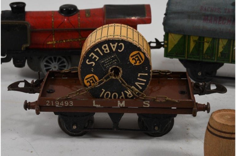 Set of 6 Miniature Freight Train Wagons, Scale 0 1H182 For Sale at 1stDibs