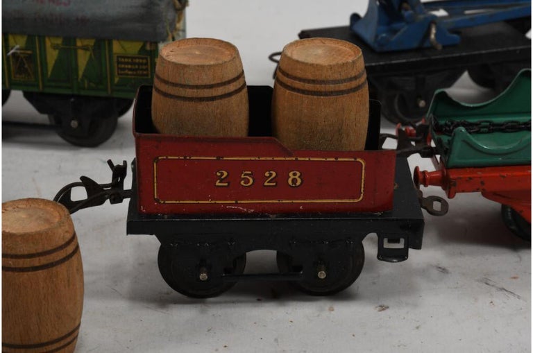 Set of 6 Miniature Freight Train Wagons, Scale 0 1H182 For Sale at 1stDibs