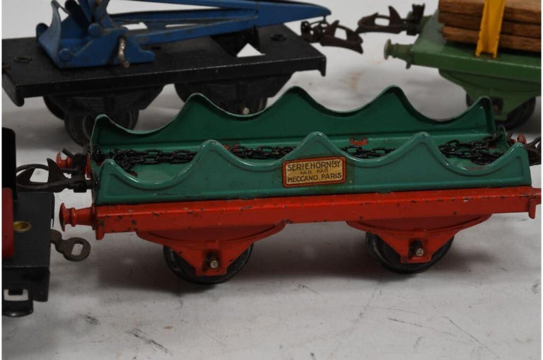 Set of 6 Miniature Freight Train Wagons, Scale 0 1H182 For Sale at 1stDibs