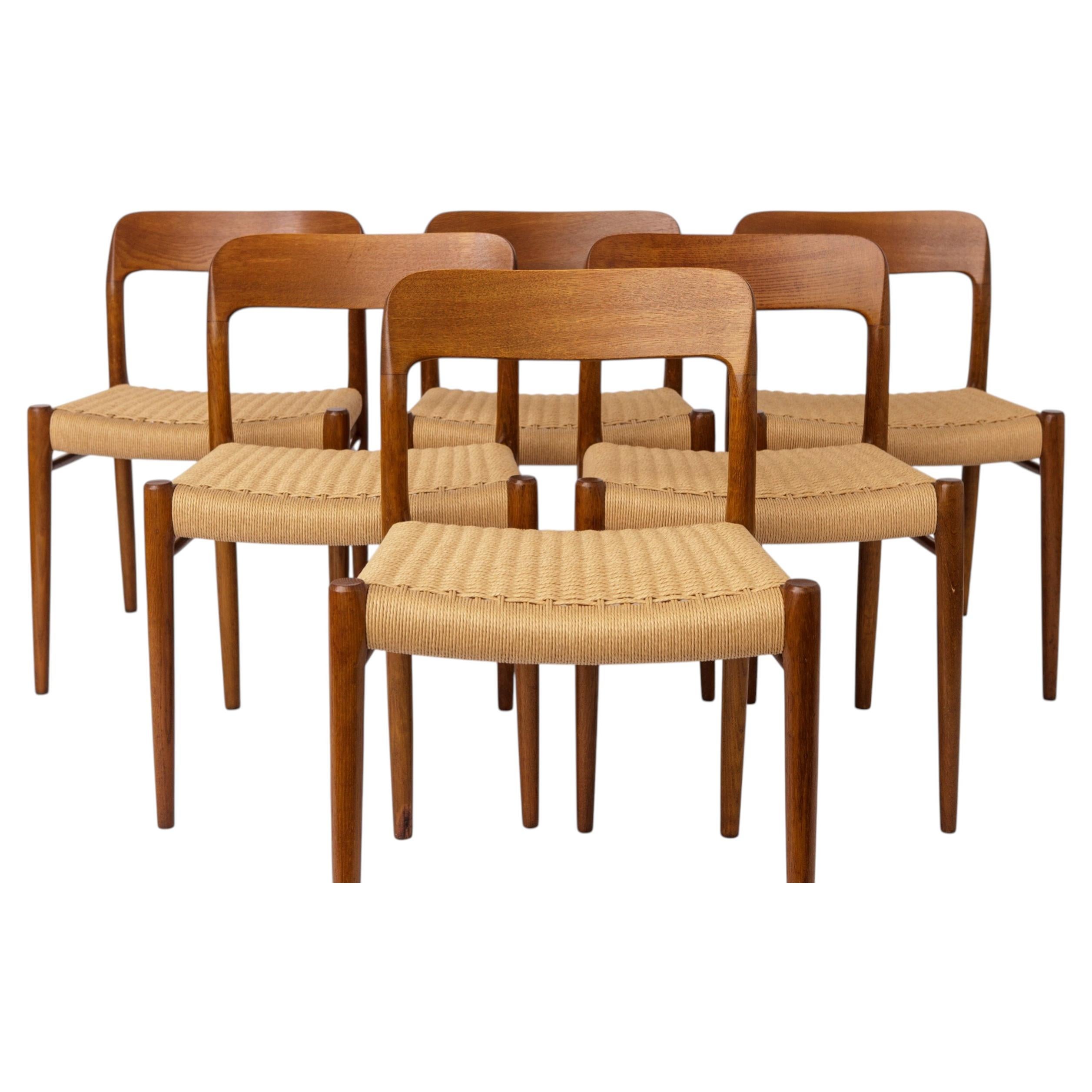 Set of 6 Niels Otto Møller Model 71 Dining Chairs, 1960s, Danish Mid ...