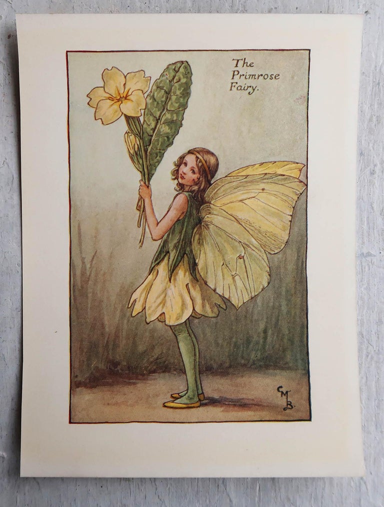 Set of 6 Original Flower Fairy Prints, circa 1920 For Sale at 1stDibs