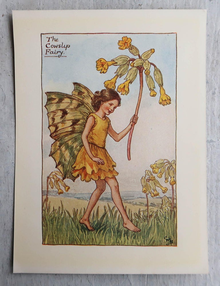 Set of 6 Original Flower Fairy Prints, circa 1920 For Sale at 1stDibs