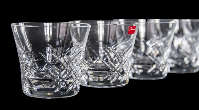 Set of 6 pcs. Baccarat Crystal Stella Tumblers/Glasses at 1stDibs