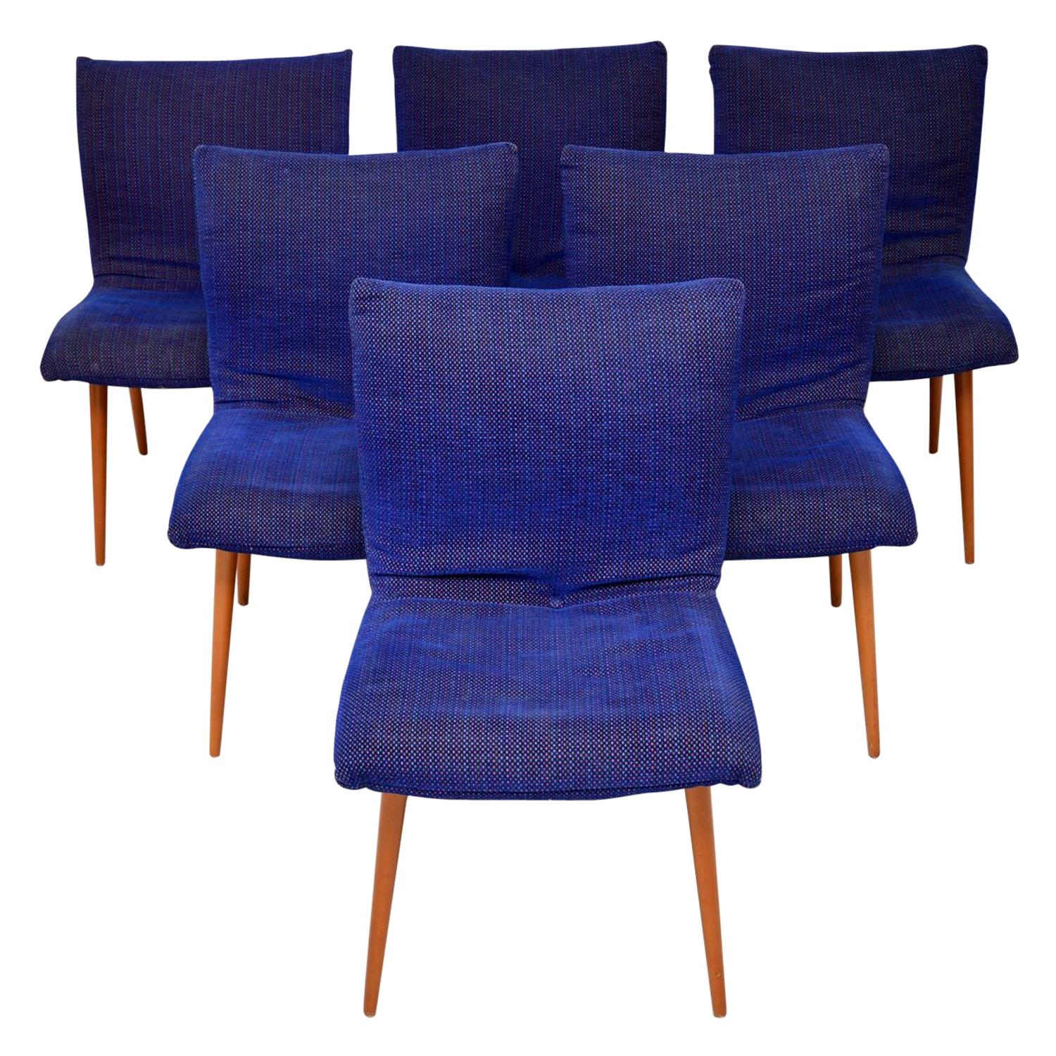Set of 6 Retro Ligne Roset Dining Chairs at 1stDibs