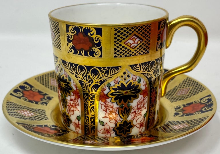 Set of 6 Estate English Royal Crown Derby Porcelain Demitasse Cups and ...