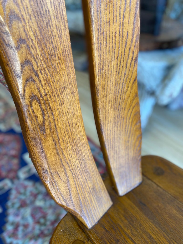 Set of 6 Solid Oak Brutalist Dining Chairs by De Puydt, circa 1960s ...