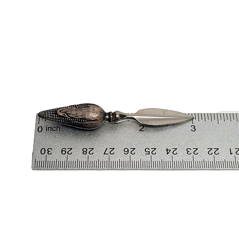 Set of 6 Sterling Silver Corn Cob Holders (B) For Sale at 1stDibs