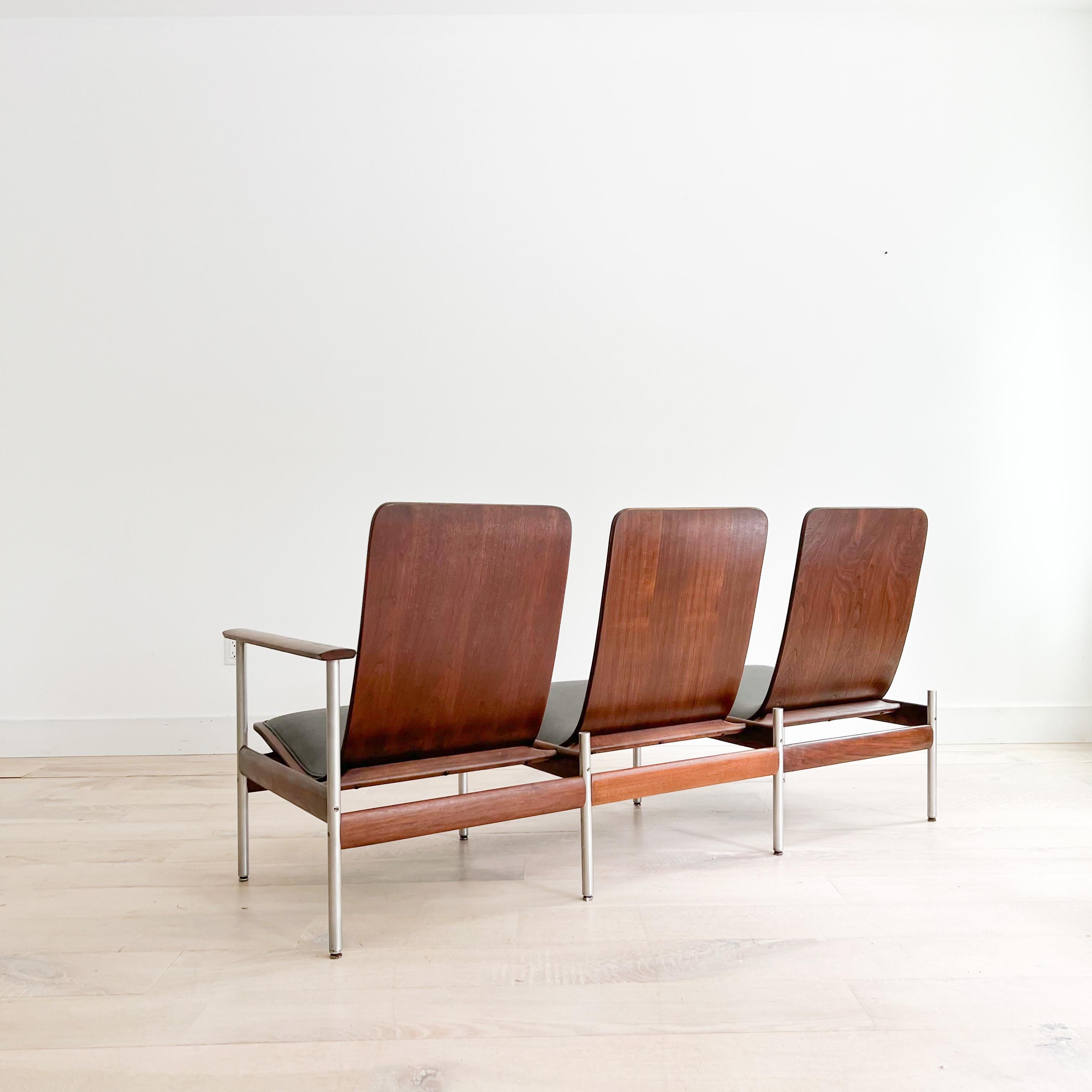 Set of 6 Sven Ivar Dysthe Sculpted Bentwood Benches New Elephant Grey ...