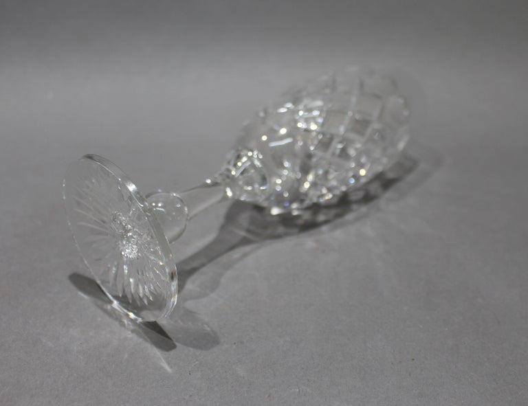 Set of 6 Tudor Crystal Burleigh Cut Flutes For Sale at 1stDibs