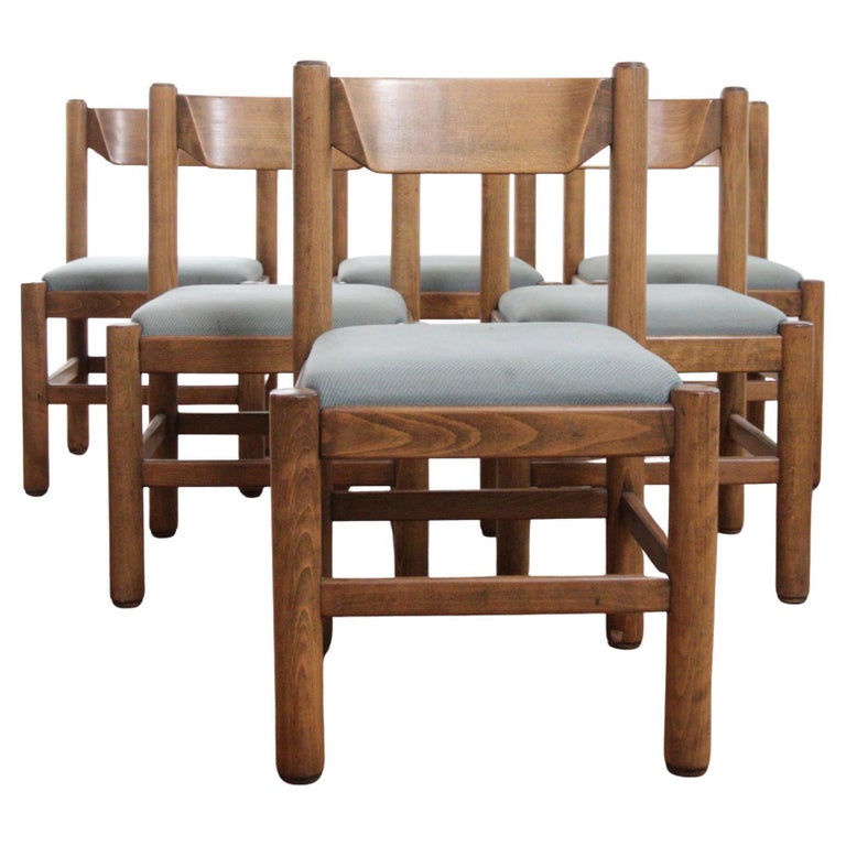 Set of 6 Vico Magistretti / Charlotte Perriand Style Dining Room Chairs ...