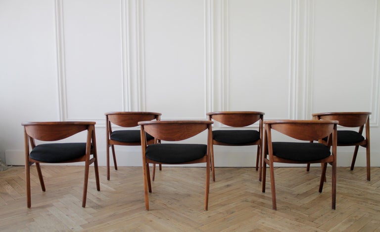 Set of 6 Vintage Mid-Century Modern Style Dining Chairs, circa 1960 at ...