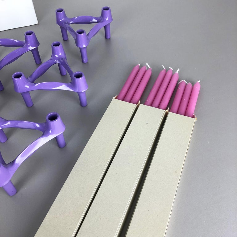 Set of 6 Vintage purple BMF Nagel Candleholder Designed by Caesar ...
