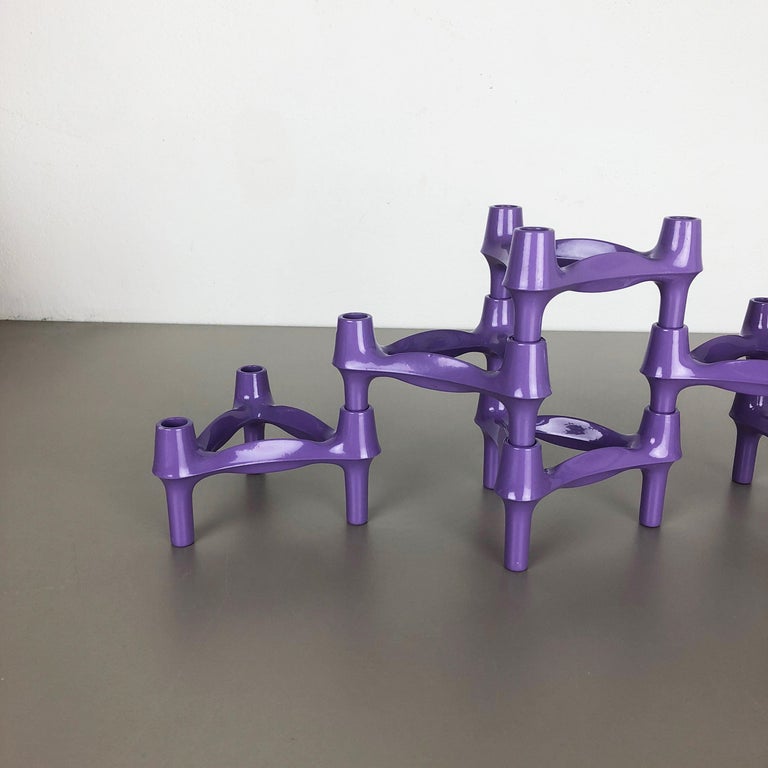 Set of 6 Vintage purple BMF Nagel Candleholder Designed by Caesar ...