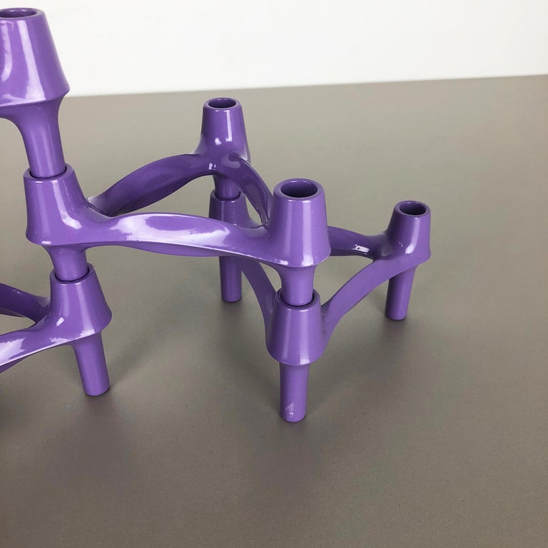 Set of 6 Vintage purple BMF Nagel Candleholder Designed by Caesar ...