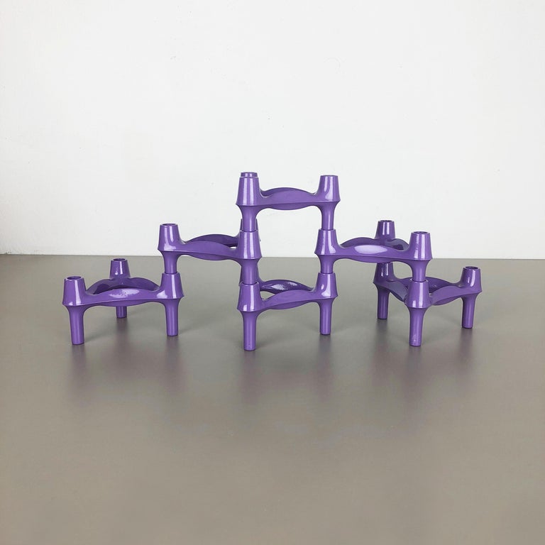 Set of 6 Vintage purple BMF Nagel Candleholder Designed by Caesar ...