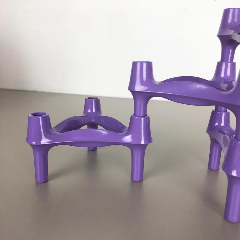 Set of 6 Vintage purple BMF Nagel Candleholder Designed by Caesar ...