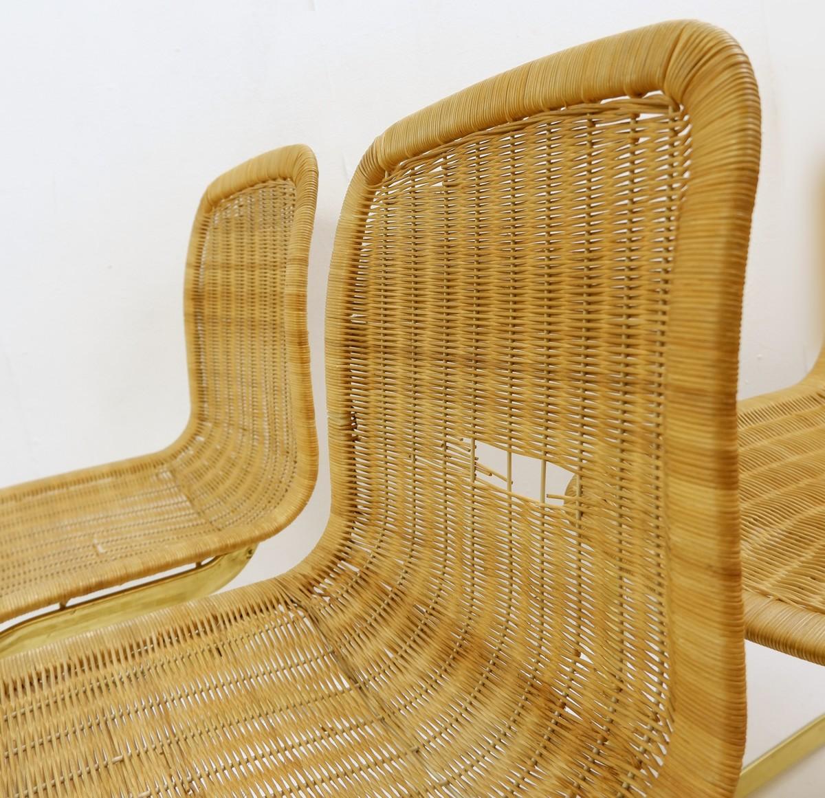 Set of 6 Wicker Dining Chairs by Cidue, 1970s at 1stDibs | 1970s wicker ...