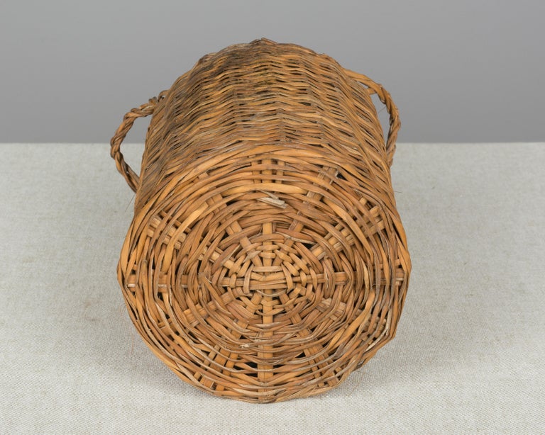 Set of 6 Wicker Wrapped Glass Bottles at 1stDibs