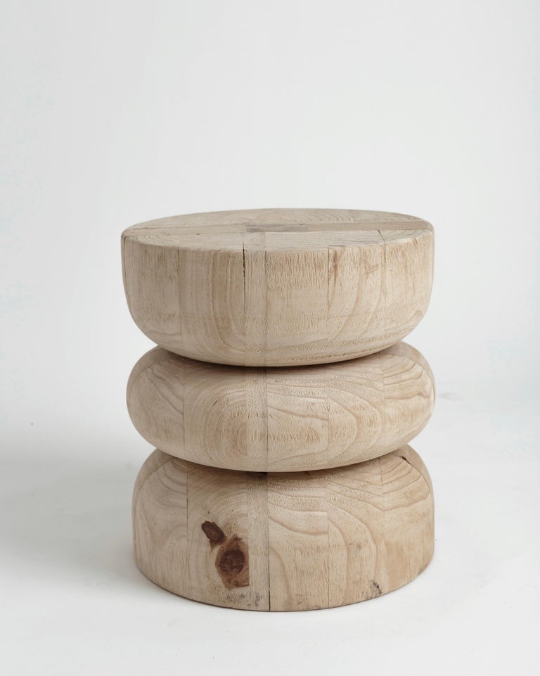 Set of 6 Wood Neru Stools by Rebeca Cors For Sale at 1stDibs