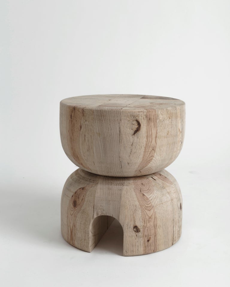 Set of 6 Wood Neru Stools by Rebeca Cors For Sale at 1stDibs