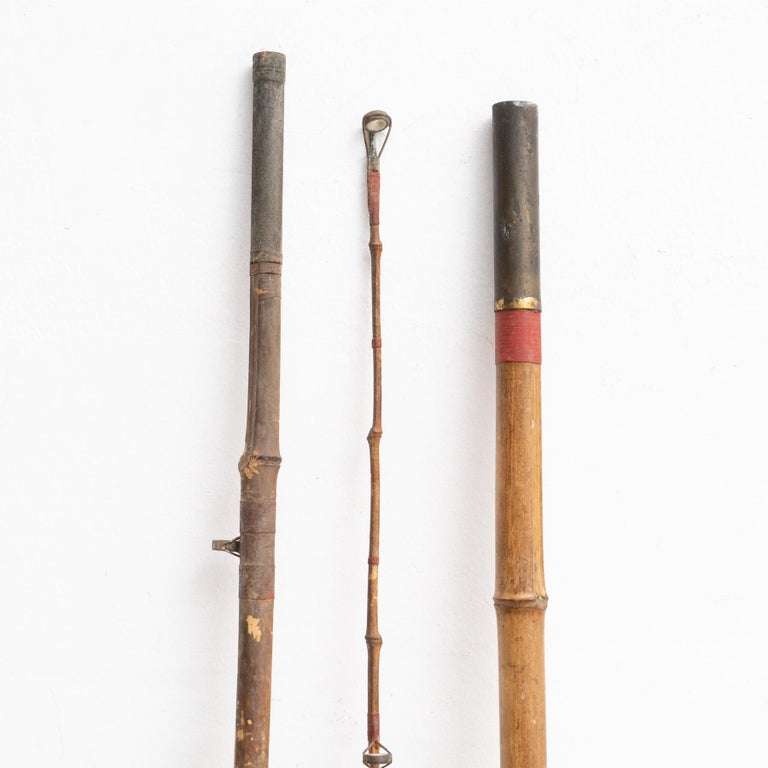 Set of 7 Antique Fishing Rods and Parts, circa 1900 For Sale at 1stDibs
