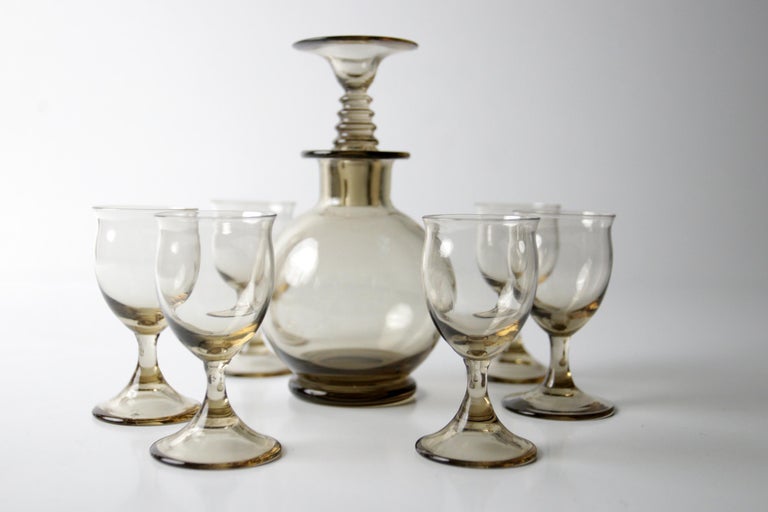 Set of 7 Art Deco "Traditie" W.J. Rozendaal 1932-'33 Decanter and 6 ...