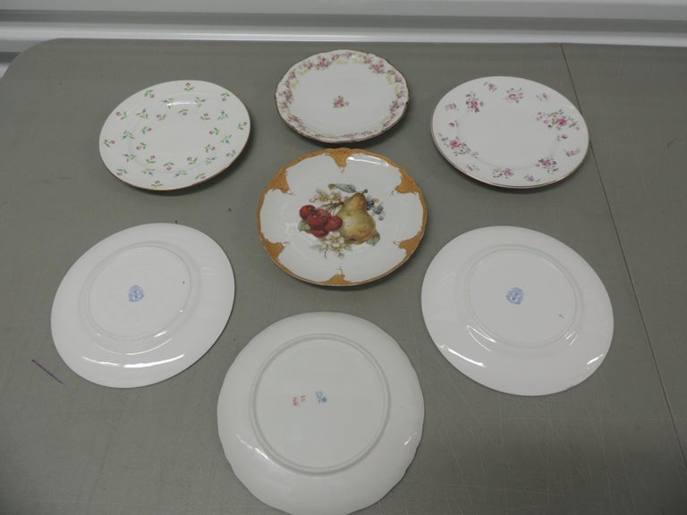 Set of '7' Collection of Porcelain Dessert Plates For Sale at 1stDibs