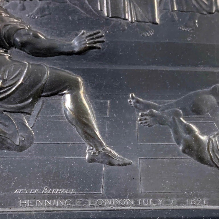 Set of 7 Framed Silver Plate Depictions of the Raphael Cartoons After ...