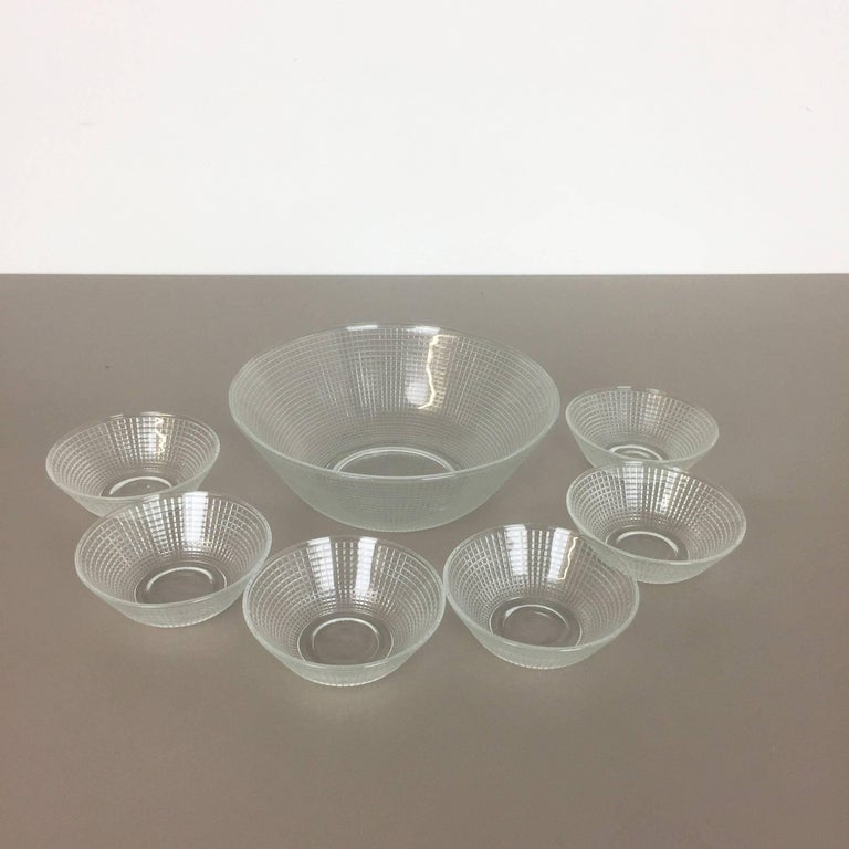 Set of 7 Glass Shells by Wilhelm Wagenfeld for Vlg Weisswasser, Germany ...