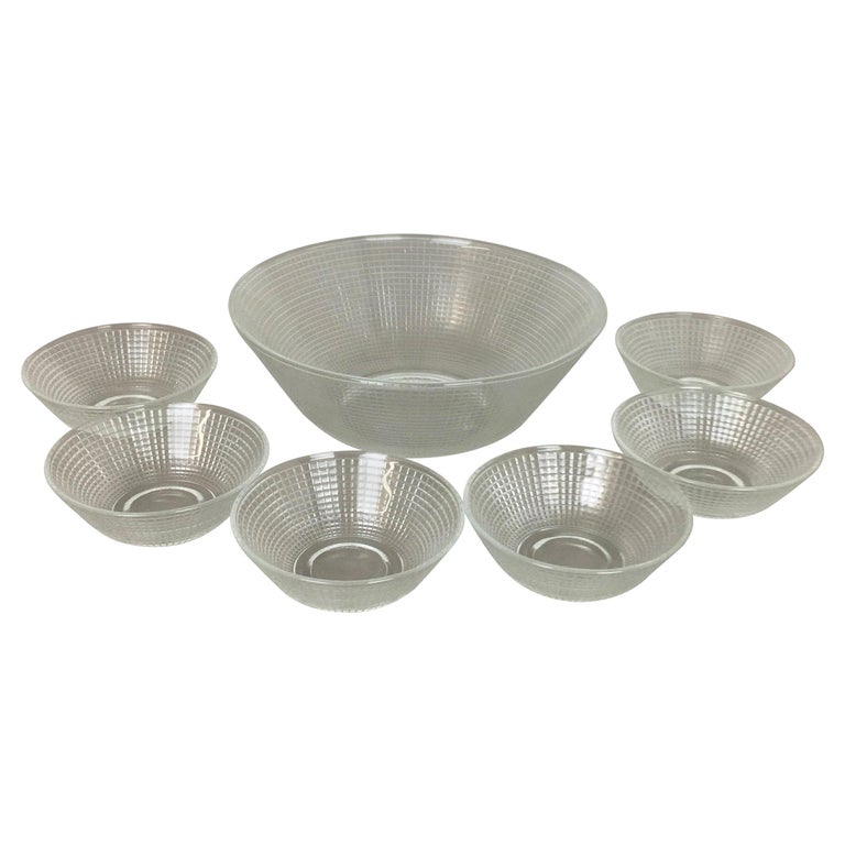 Set of 7 Glass Shells by Wilhelm Wagenfeld for Vlg Weisswasser, Germany ...