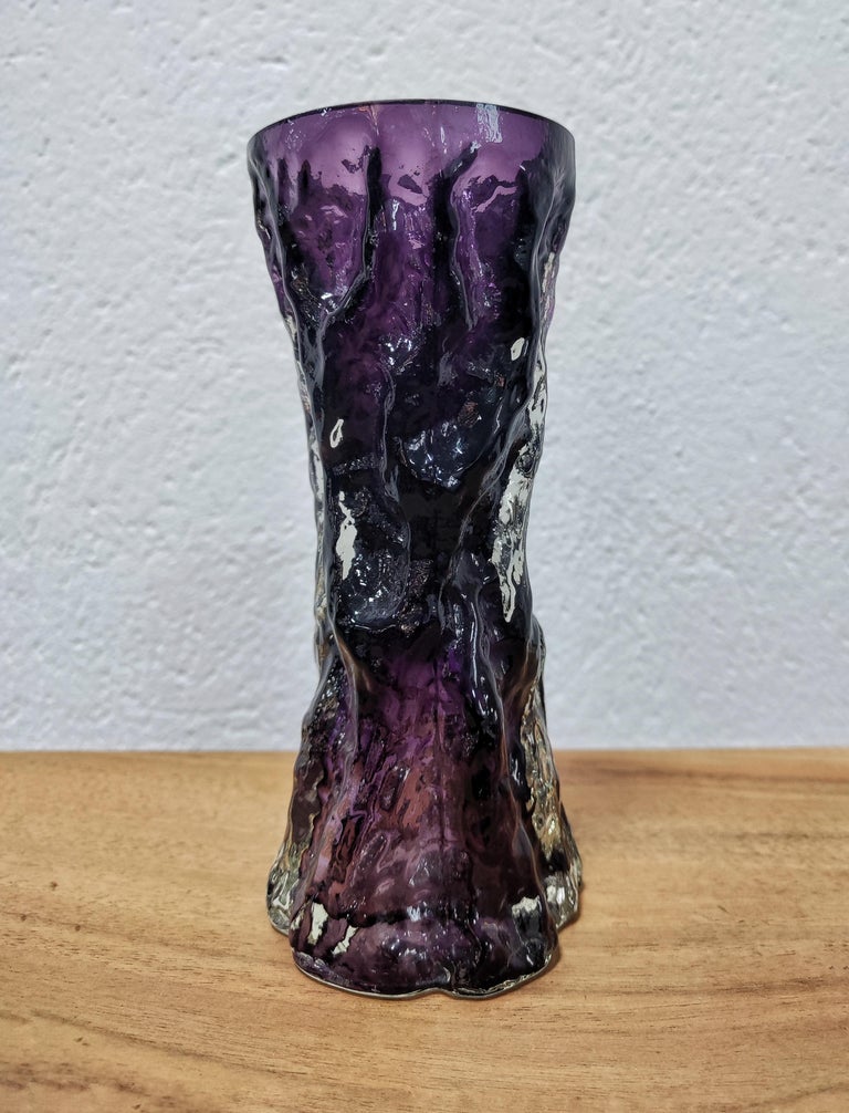 Set of 7 Mid-Century Modern Ingrid Glass Tree Bark Vases, West Germany ...