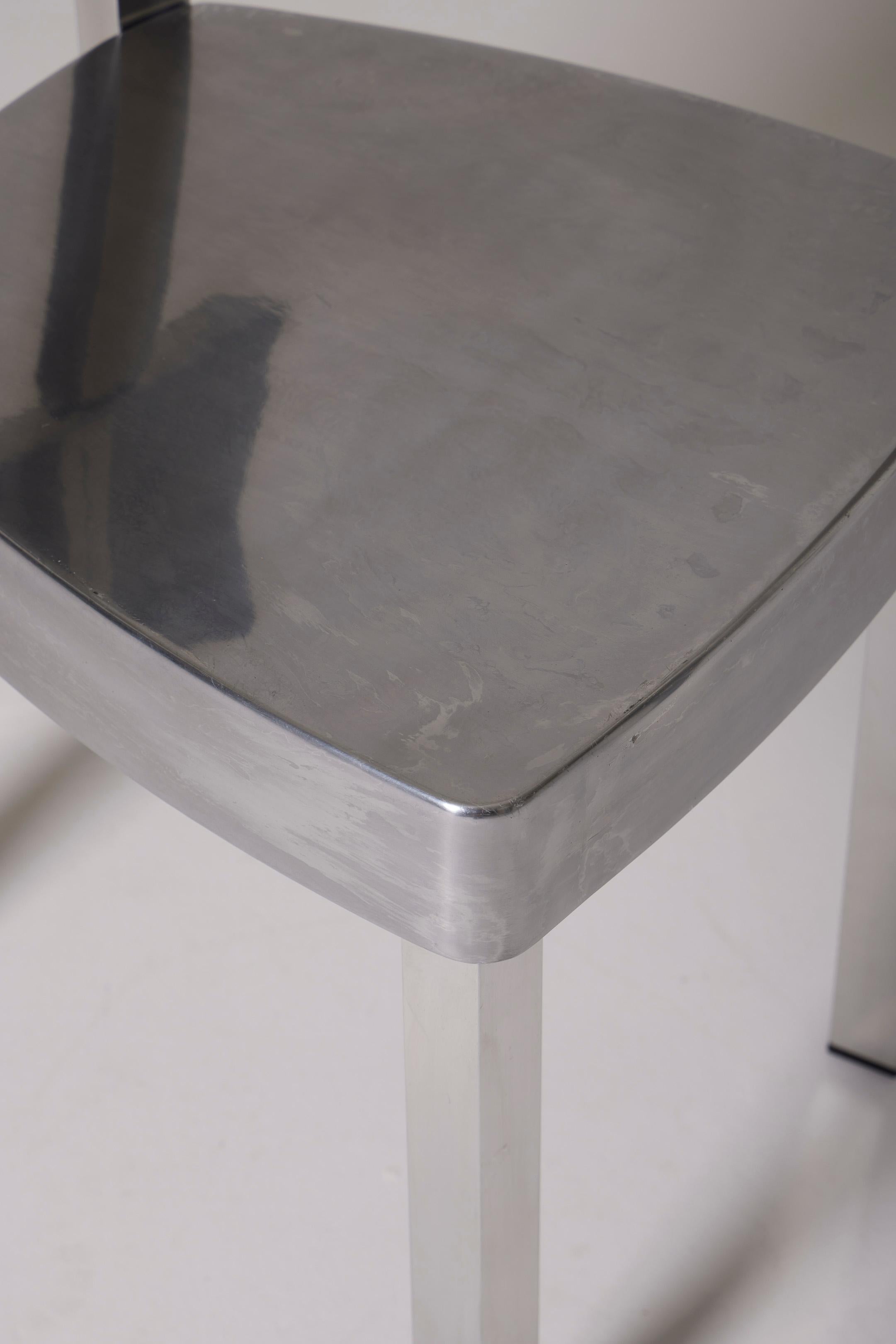 Set of 8 aluminum chairs by Paola Navone For Sale at 1stDibs