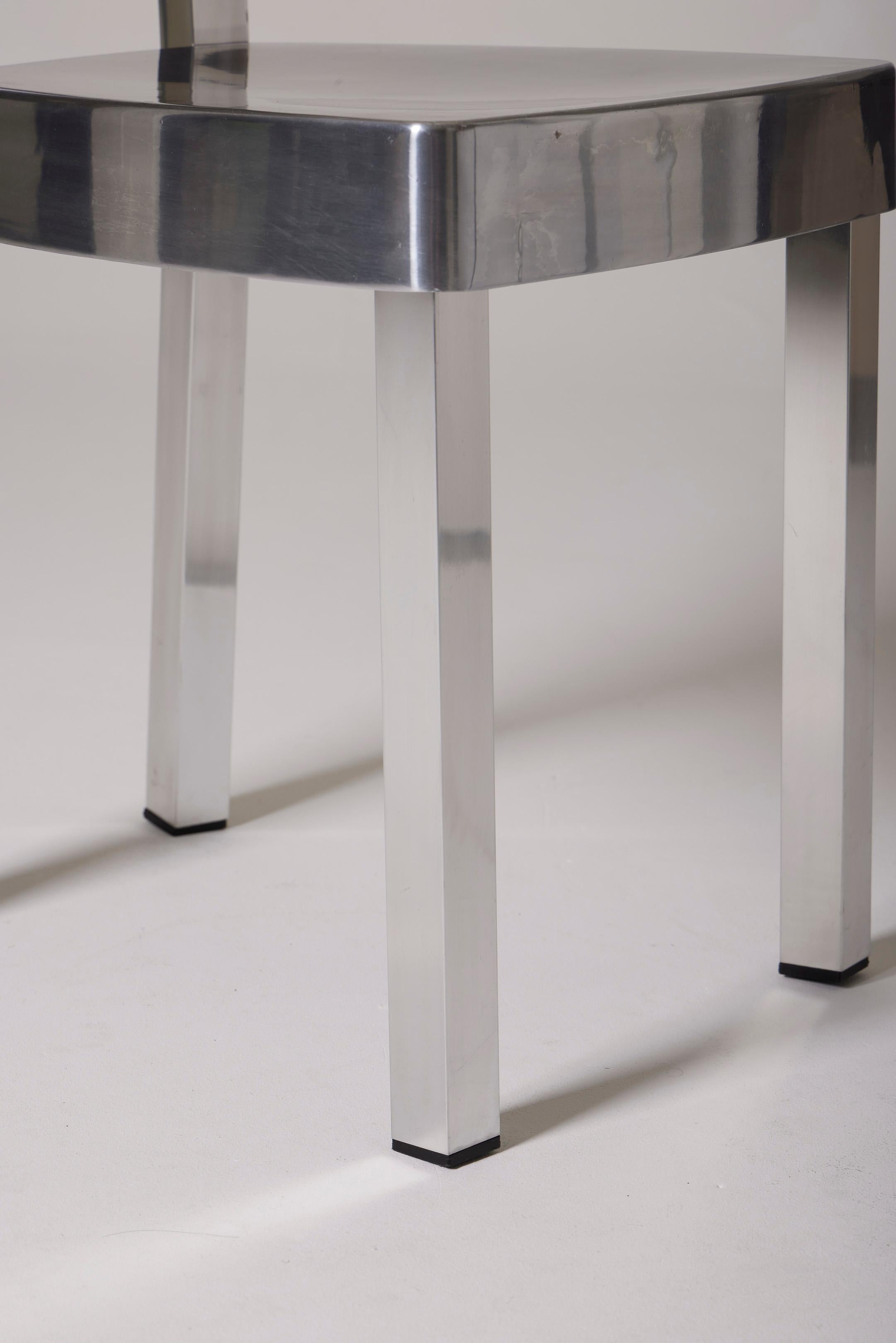 Set of 8 aluminum chairs by Paola Navone For Sale at 1stDibs