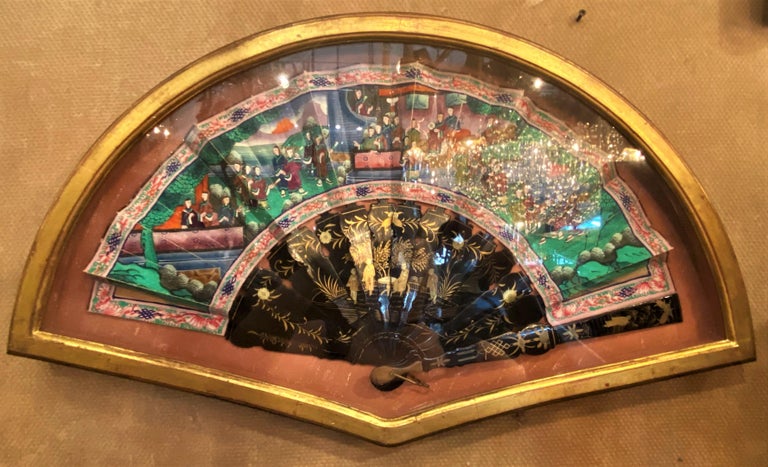 Set of 8 Antique 19th Century Japanese Hand Painted Fans at 1stDibs