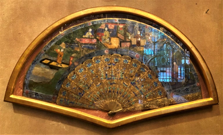 Set of 8 Antique 19th Century Japanese Hand Painted Fans at 1stDibs