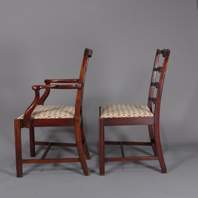 Set of 8 Antique Federal Style Mahogany Ribbon Back Dining Chairs ...