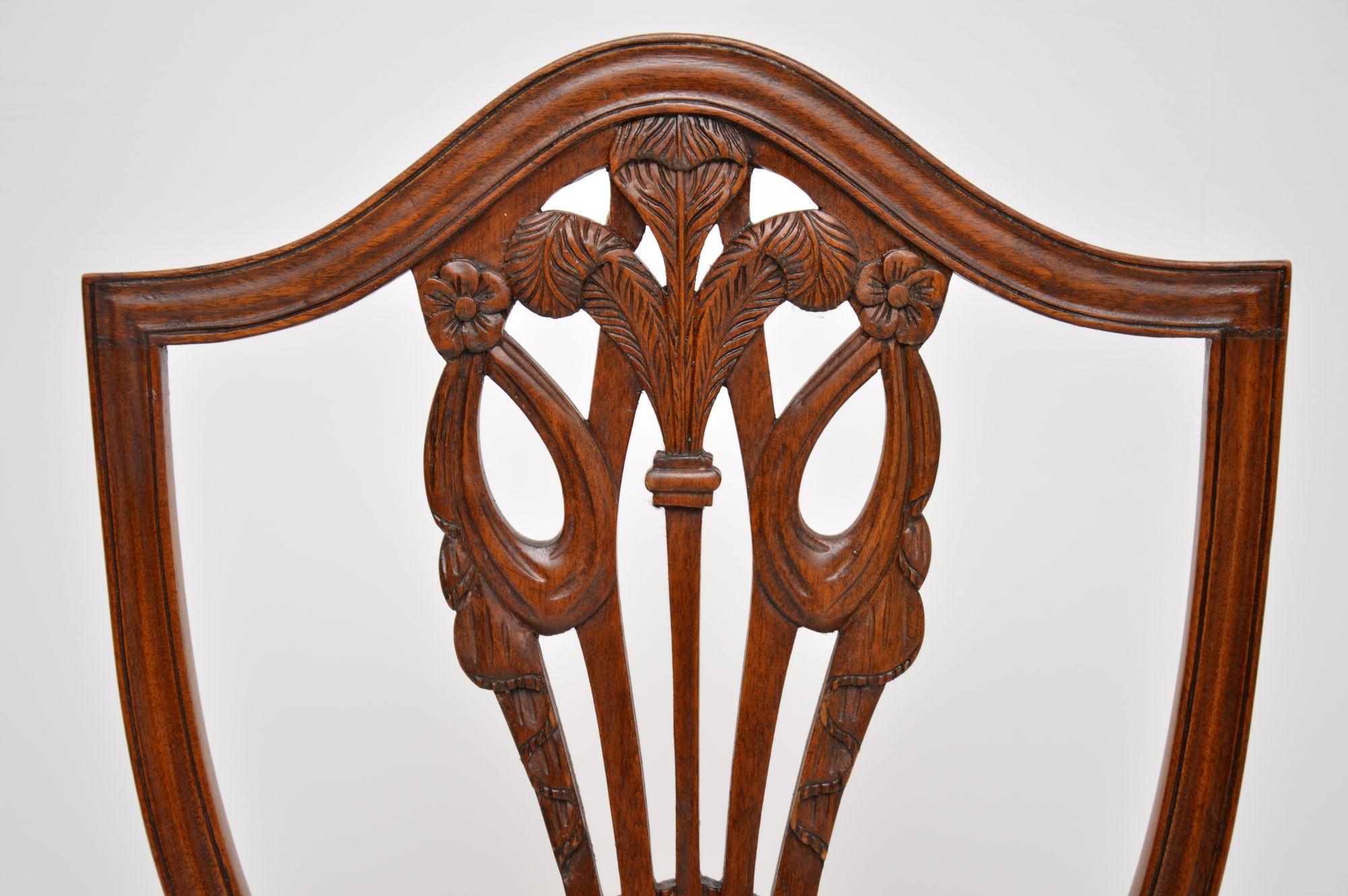 Set of 8 Antique Sheraton Style Dining Chairs at 1stDibs | antique ...