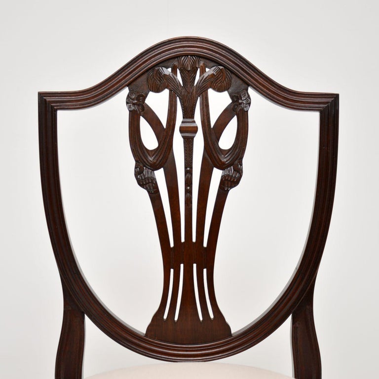 Set of 8 Antique Sheraton Style Dining Chairs For Sale at 1stDibs