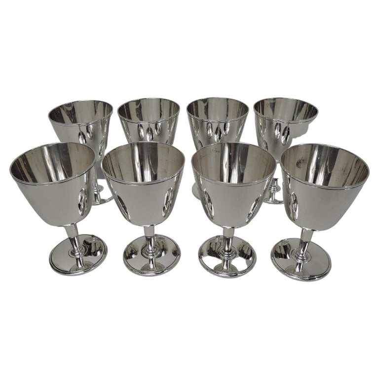 Set of 8 Antique Tiffany Art Deco Sterling Silver Cocktail Cups For ...