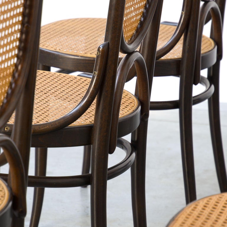 Set of 8 Bentwood Dining Chairs, Thonet Mod. 207R - Long John at ...