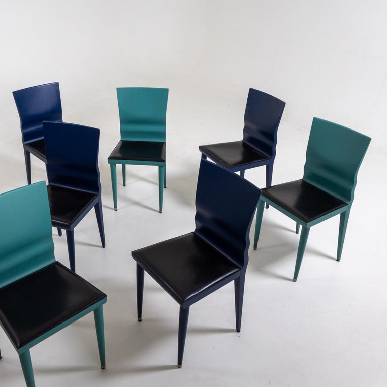 Set of 8 'Diva' Chairs by William Sawaya, Sawaya and Moroni, Italy 1987 ...