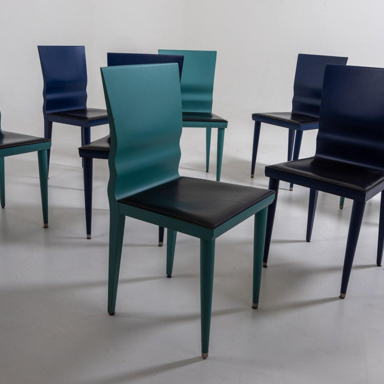 Set of 8 'Diva' Chairs by William Sawaya, Sawaya and Moroni, Italy 1987 ...