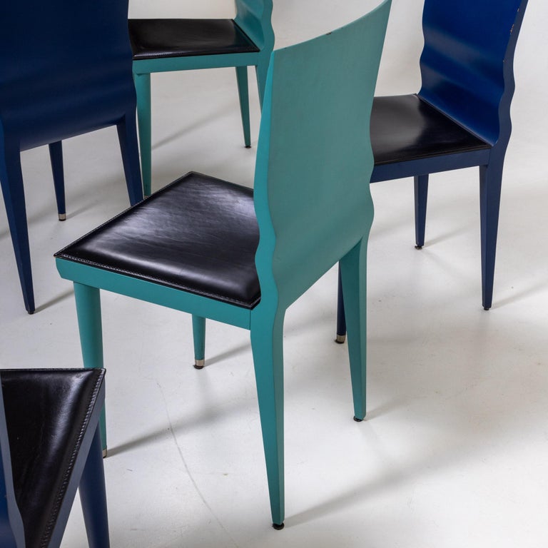 Set of 8 'Diva' Chairs by William Sawaya, Sawaya and Moroni, Italy 1987 ...