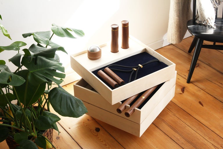 Set of 8 Dumbbells in Maple by Kenko Studio, Germany 2018 Christmas ...